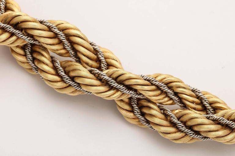 Graduated Two-Color Gold Rope Chain at 1stDibs | graduated rope chain ...