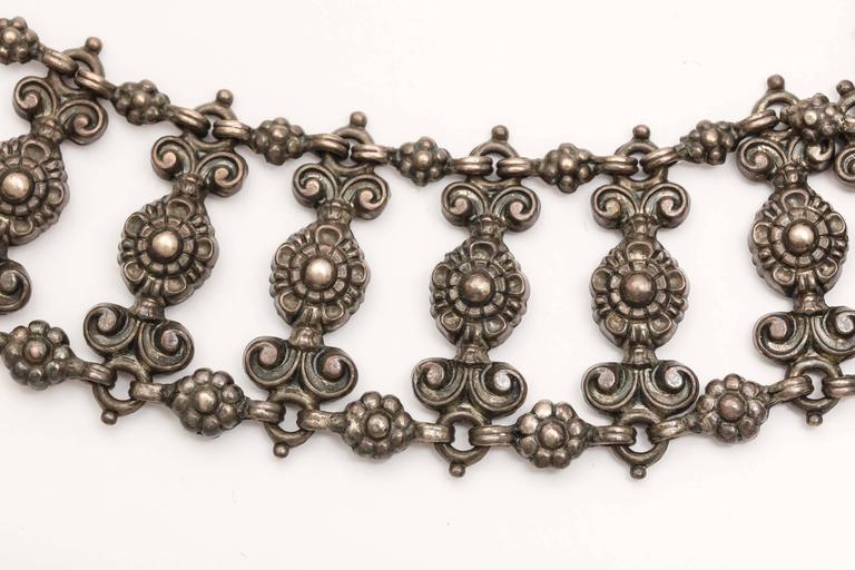 Antique Victorian Roman Revival Silver Filigree Necklace at 1stDibs ...
