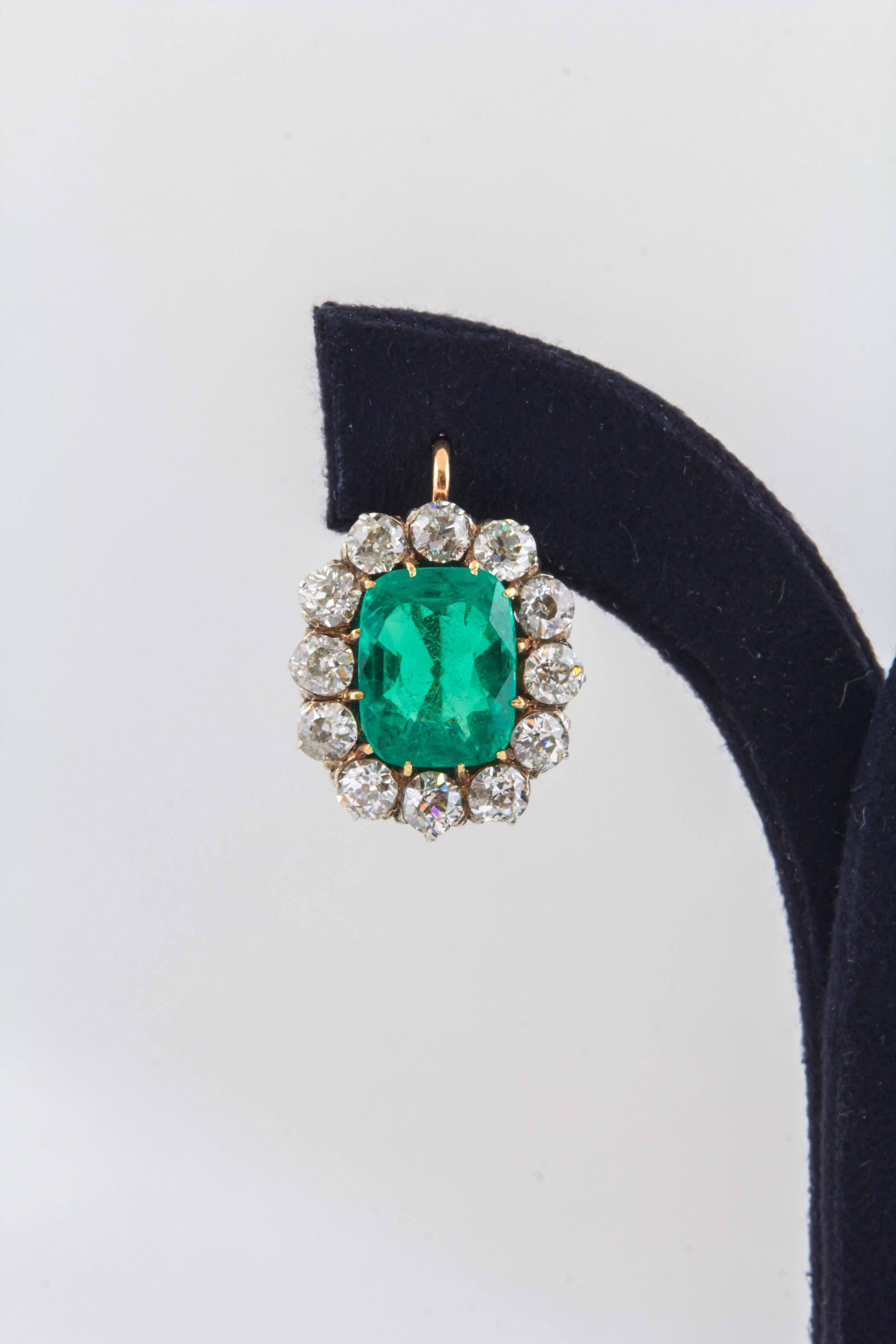 Emerald Victorian Earrings at 1stDibs