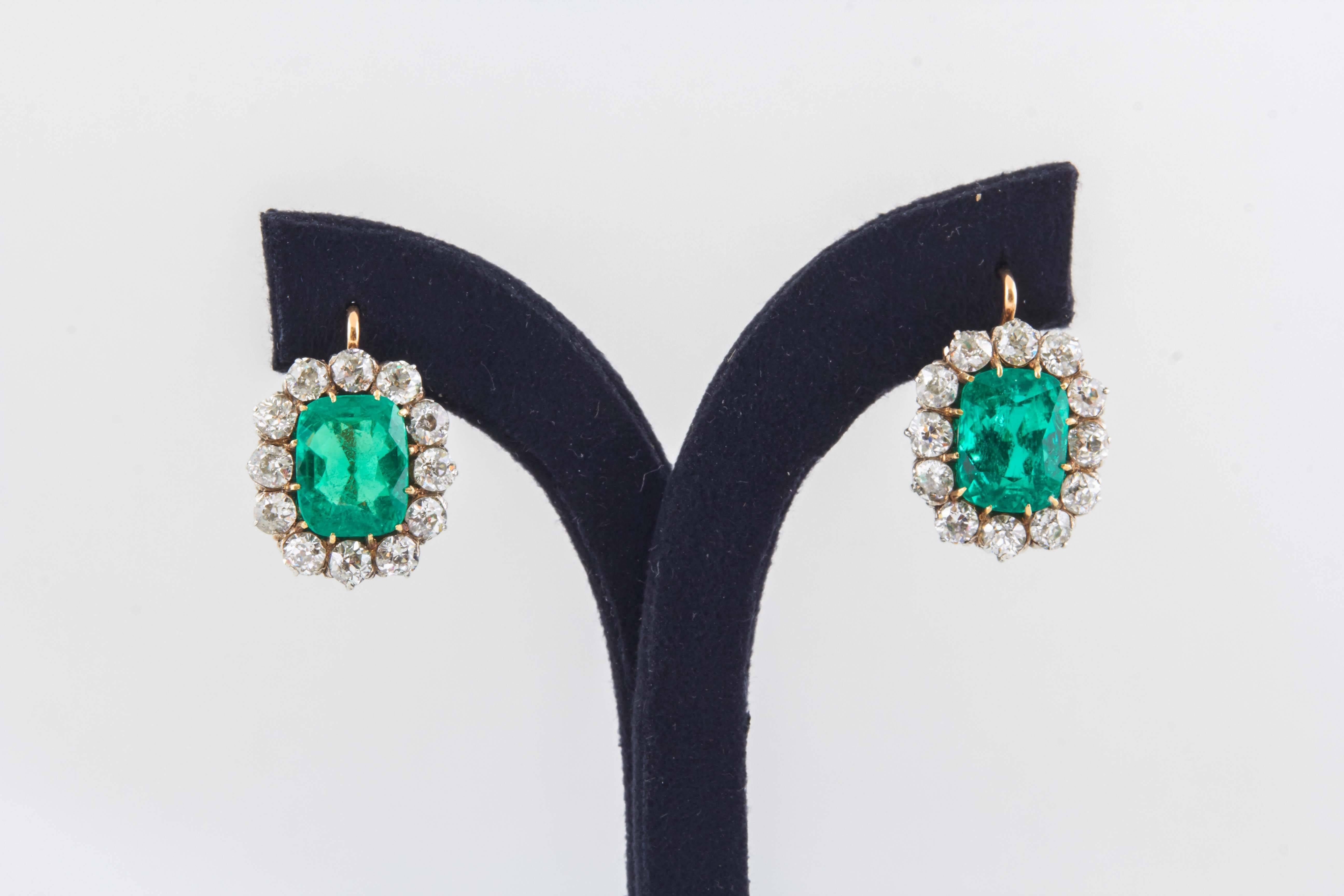 Emerald Victorian Earrings at 1stDibs