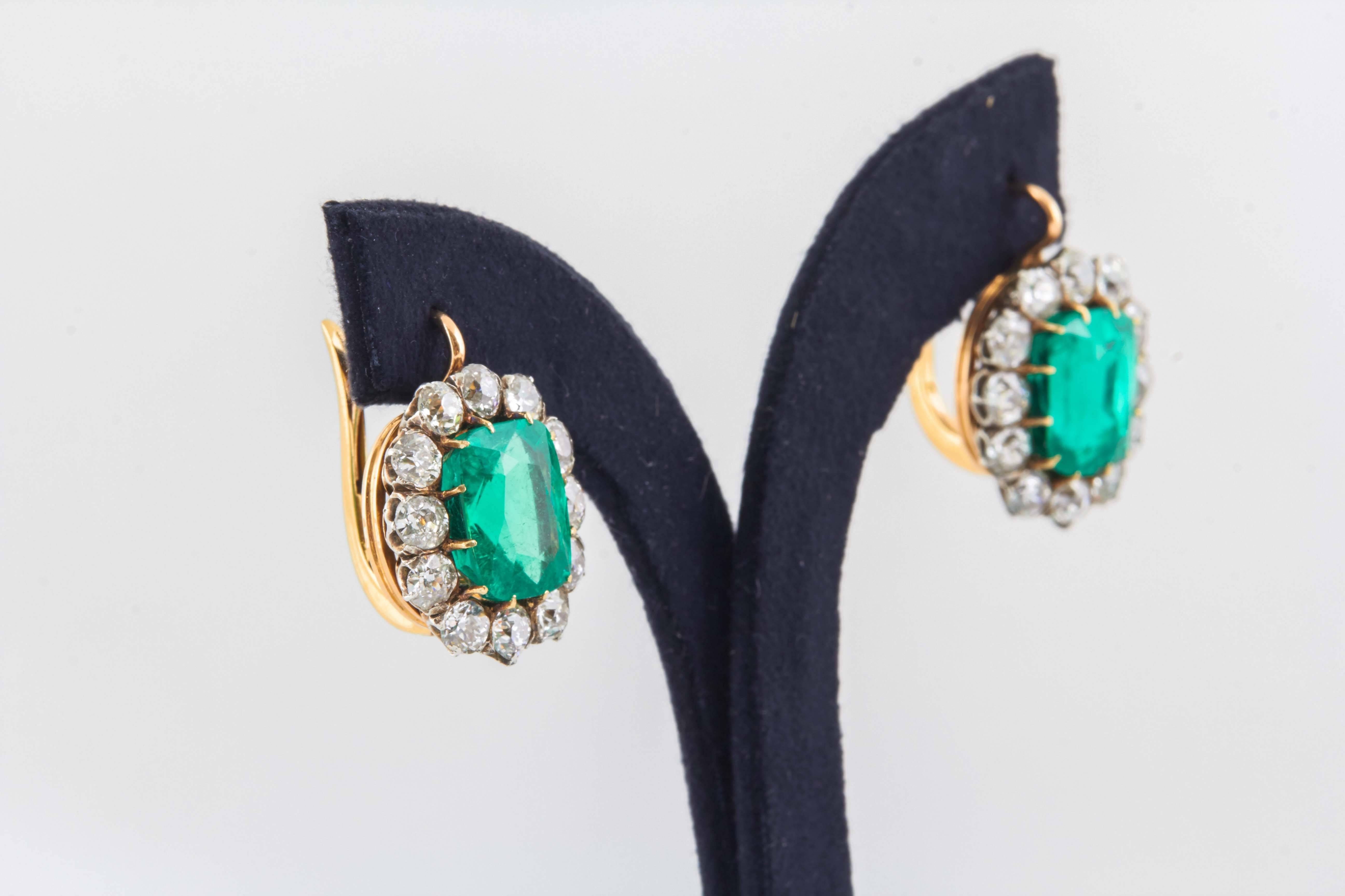 Emerald Victorian Earrings at 1stDibs