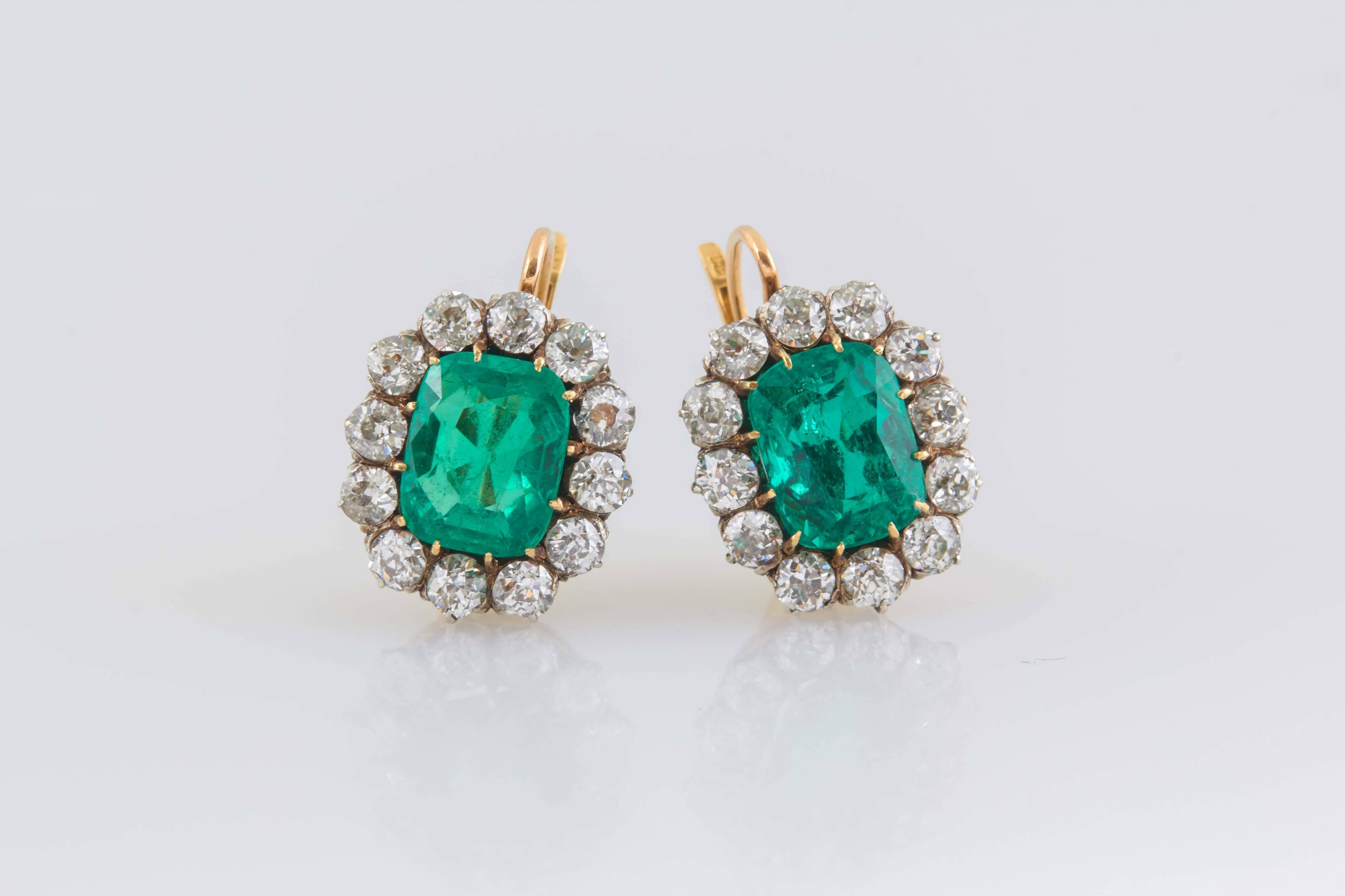 Emerald Victorian Earrings at 1stDibs