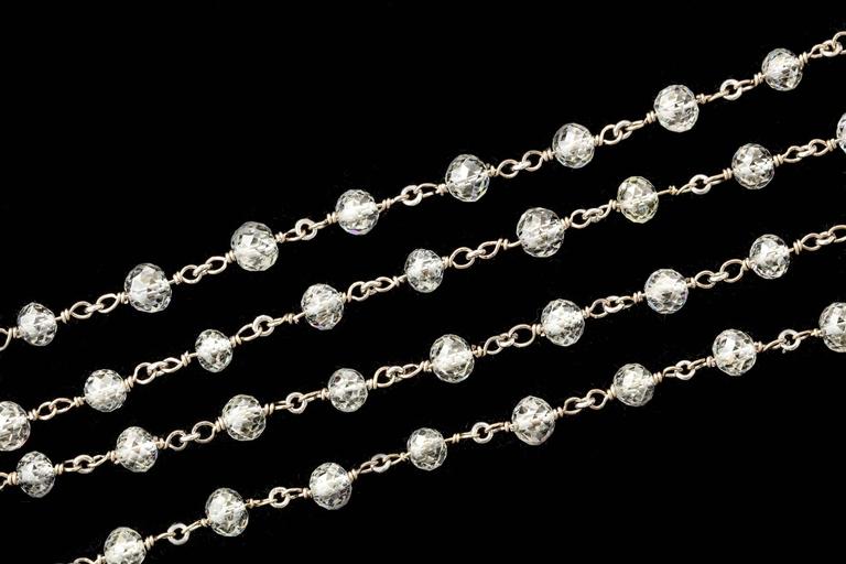 Gold and Diamond Bead Chain at 1stDibs