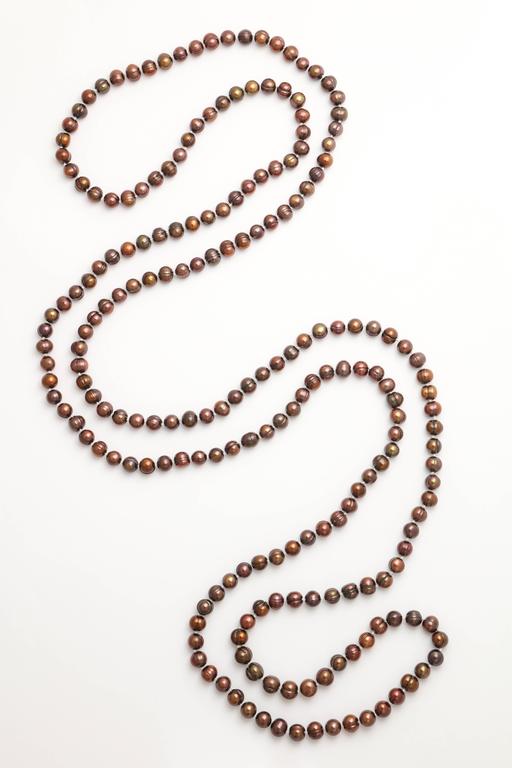 Extra Long Brown Pearls For Sale at 1stDibs