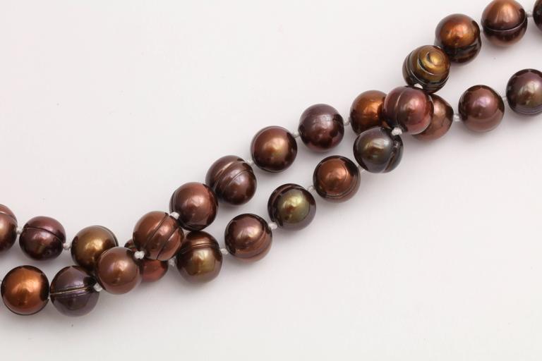 Extra Long Brown Pearls For Sale at 1stDibs