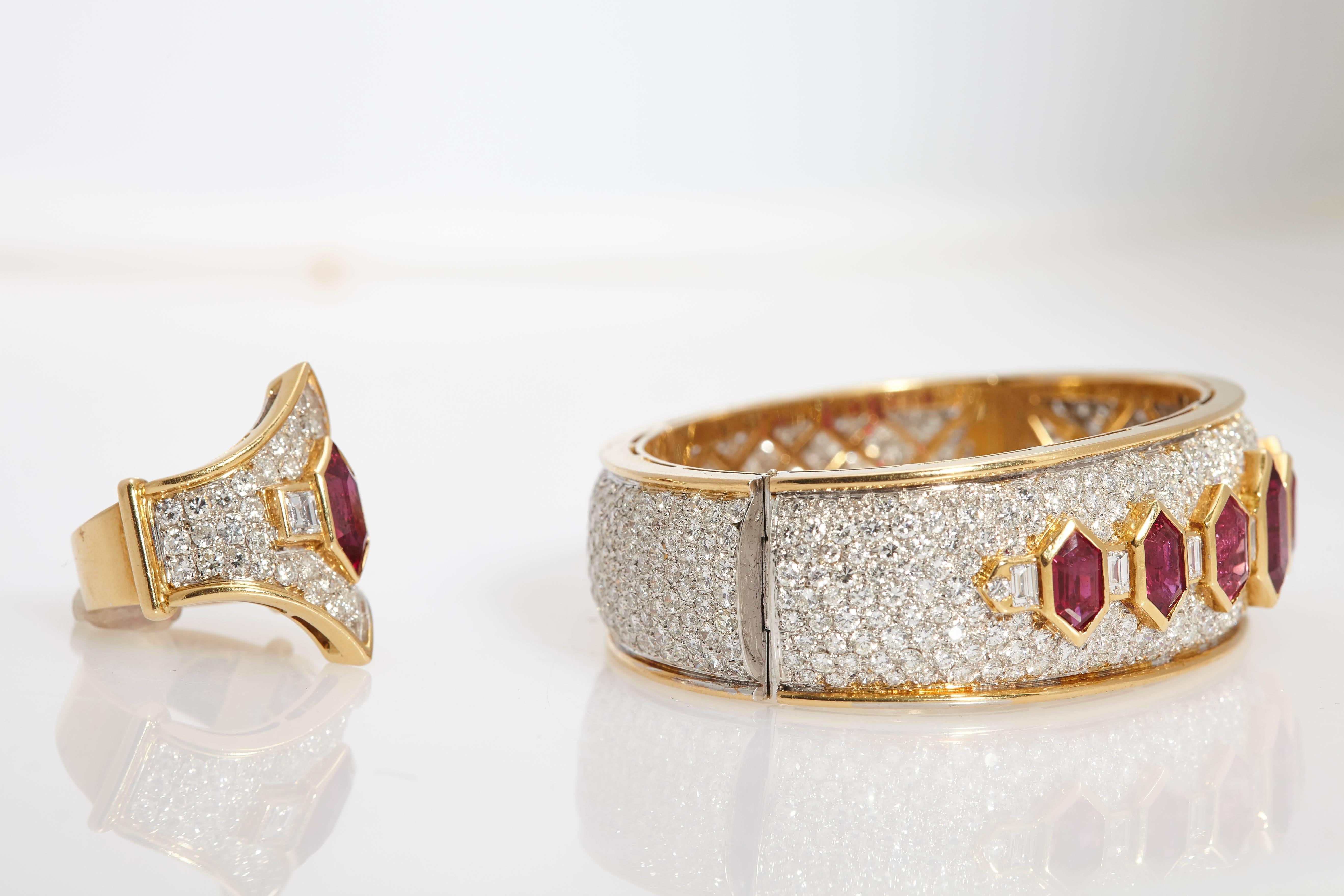 Ruby and Diamond Set For Sale at 1stDibs