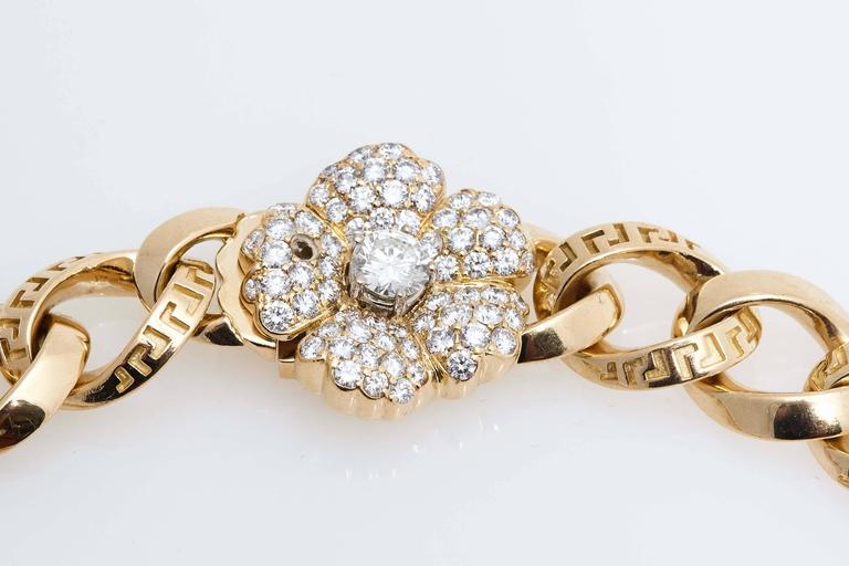 Gianni Versace Tiara Diamond Gold Necklace For Sale at 1stDibs ...