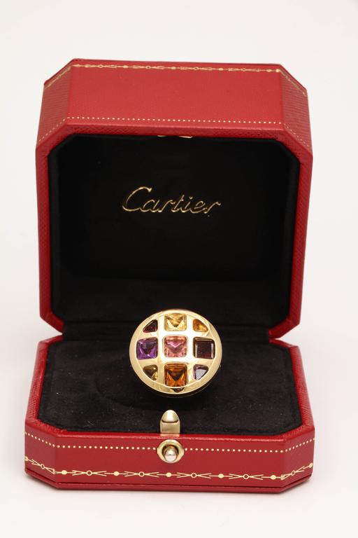 1990's Cartier Paris Tourmaline,Citrine,Amethyst And Garnet Gold ...