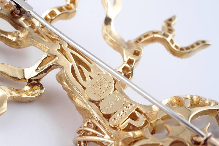 Henry Dunay South Sea Baroque Pearl Diamond Gold Winter Pin For Sale at ...