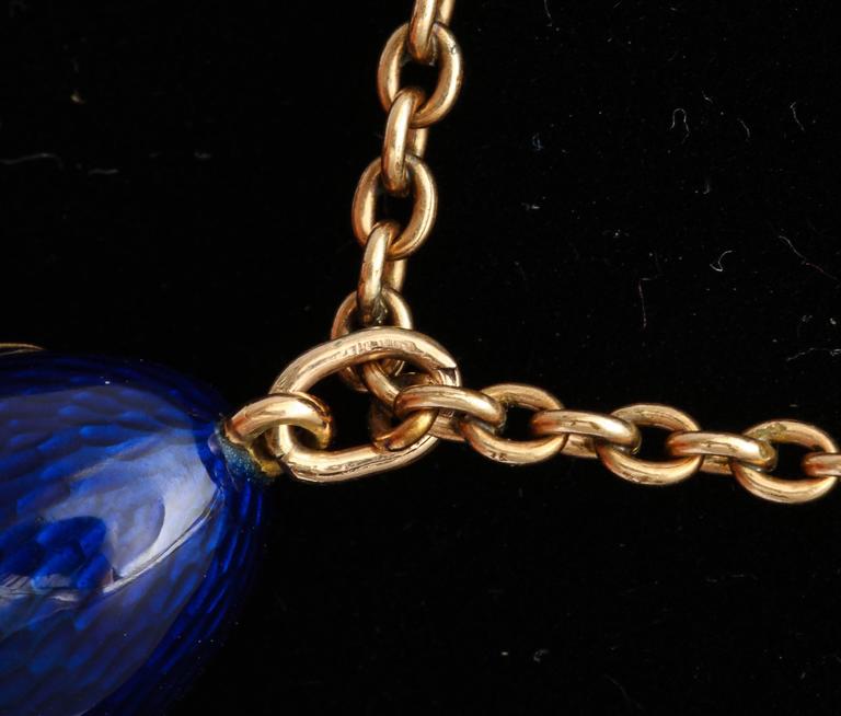 Russian Blue Enameled, Ruby and Diamond Egg Pendant, circa 1900 at ...