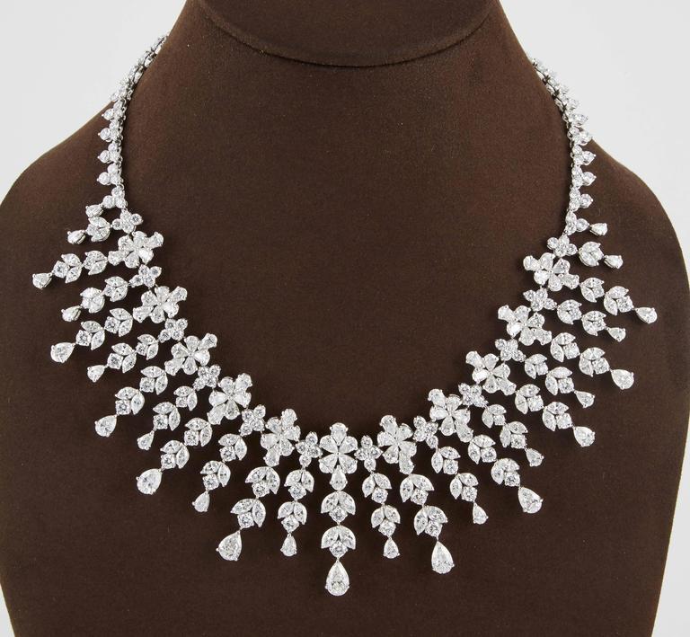 Magnificent Diamond Drop Necklace For Sale at 1stDibs