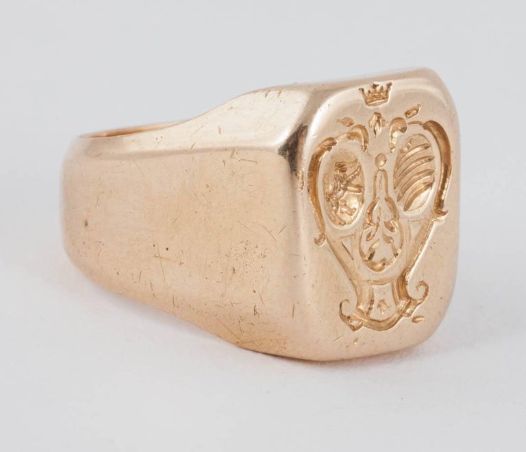 Antique Gold Signet Ring For Sale at 1stDibs | signet ring for sale