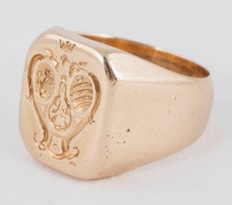 Antique Gold Signet Ring For Sale at 1stDibs | signet ring for sale