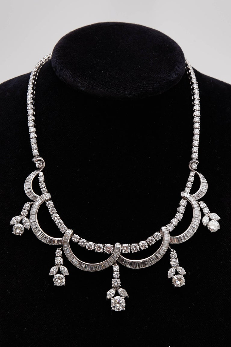 1930s Diamond Platinum Necklace at 1stDibs | 1930 necklace, 1930s necklaces