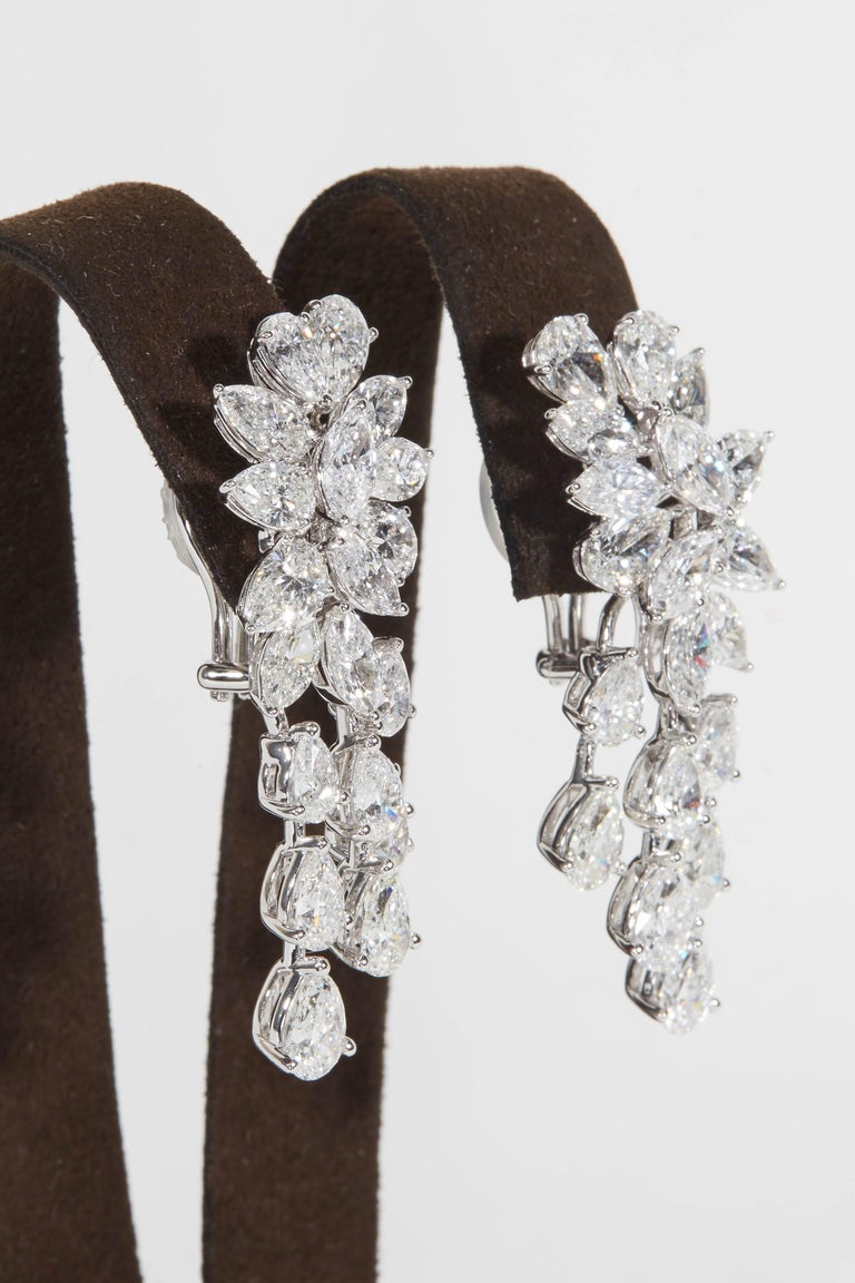 Diamond Cluster Dangle Earring For Sale at 1stDibs | cluster dangle ...