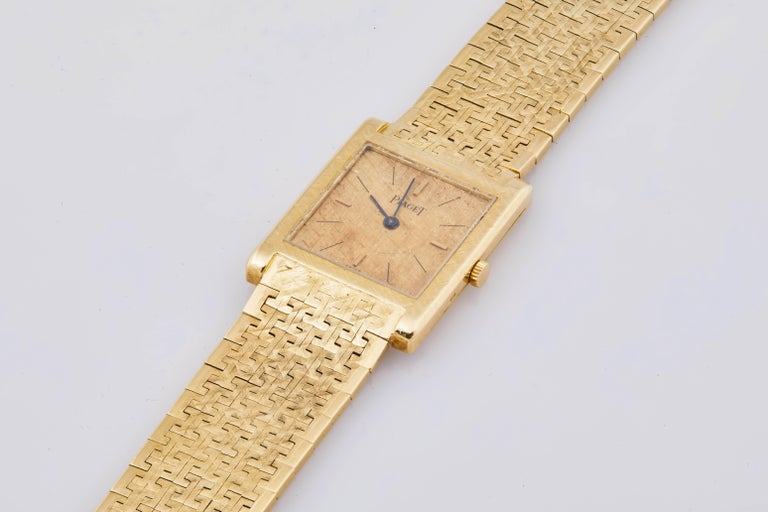 1960s Piaget Women's 18 Karat Yellow Gold Tank Watch For Sale at 1stDibs | tank watch womens
