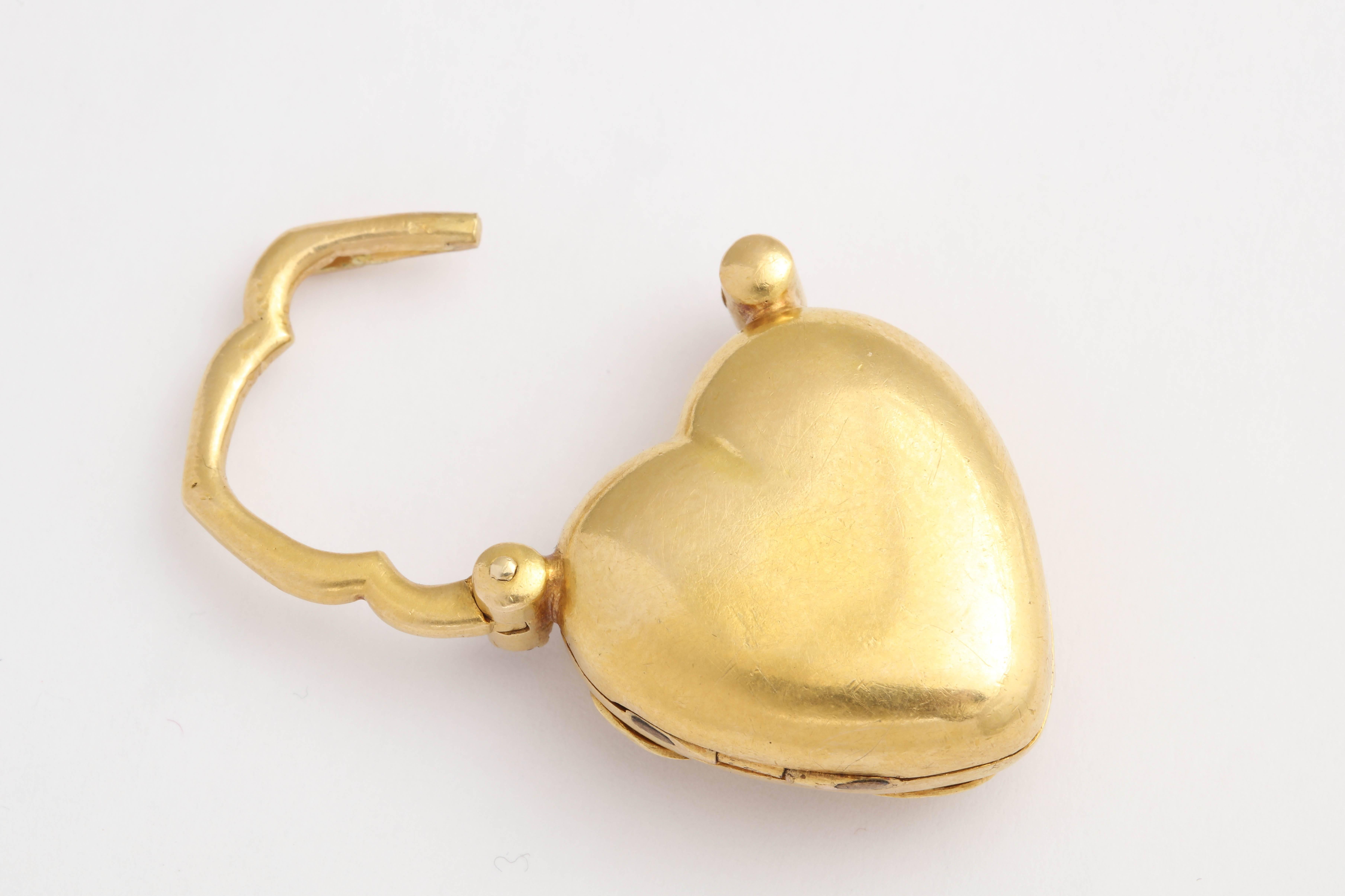 Georgian Locket in 18K Set with Rubies and Emeralds For Sale at 1stDibs