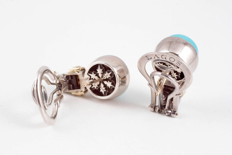 "Caviar" by "Lagos" Turquoise Earrings at 1stDibs | lagos turquoise ...