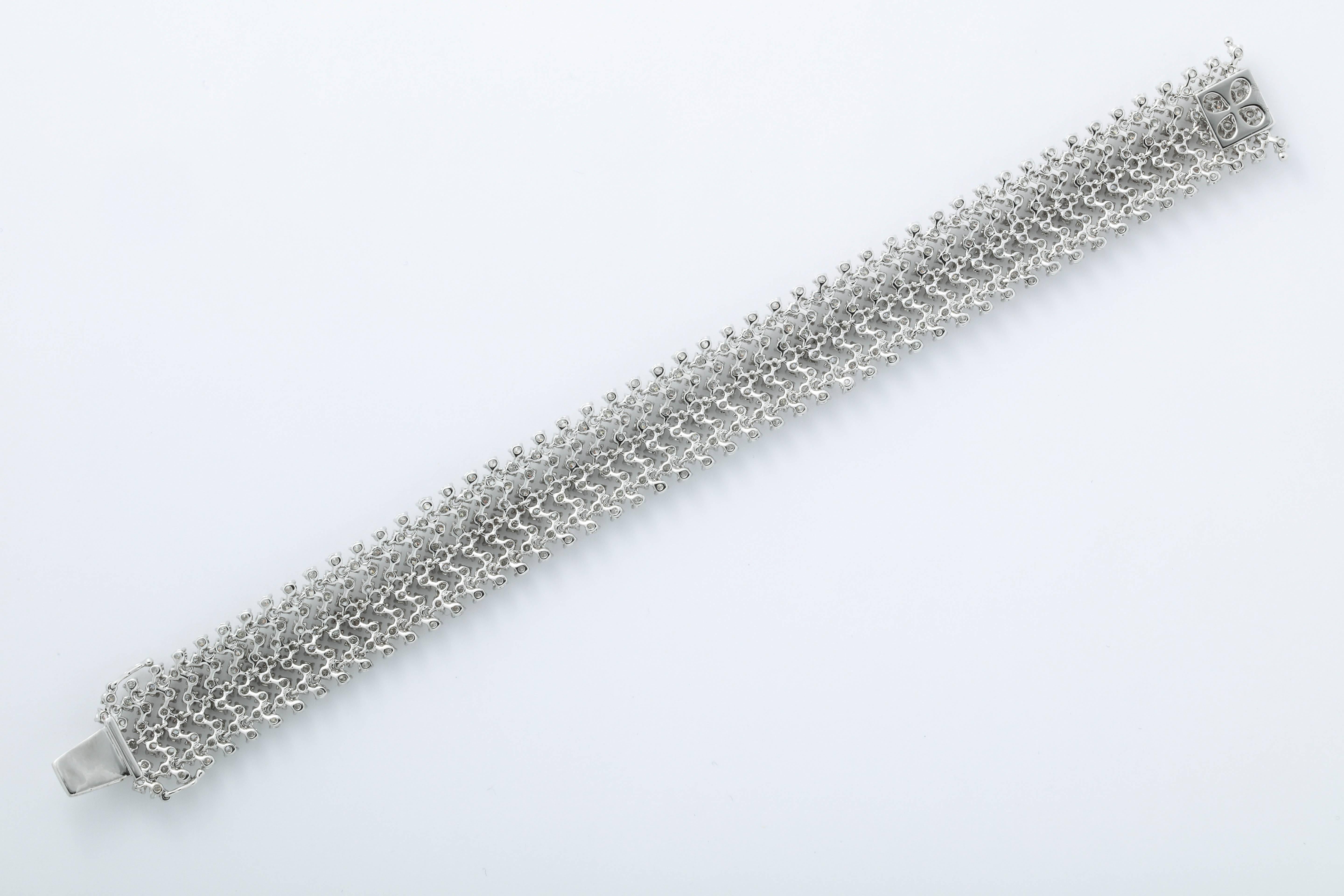 Diamond Mesh Bracelet For Sale at 1stDibs | mesh diamond bracelet