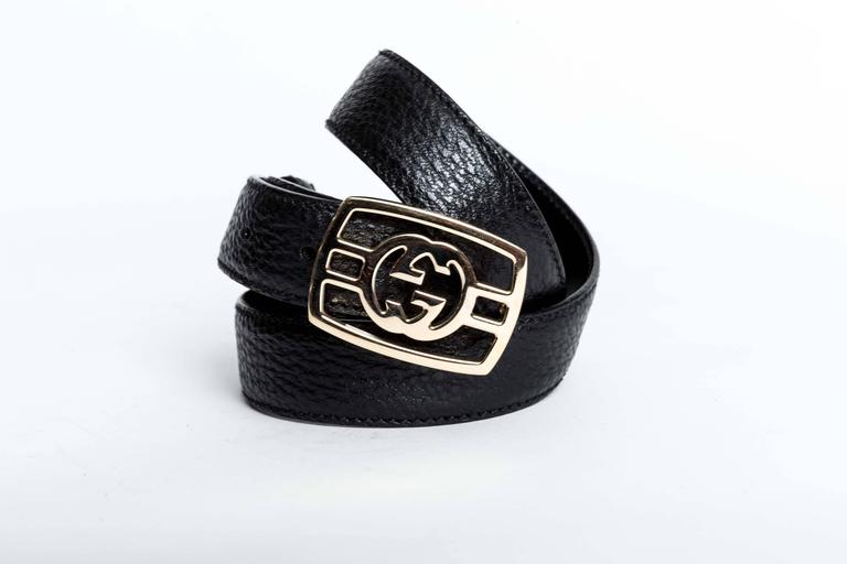 Gucci Lizard Belt with Gold Metal and Stainless Logo Clasp at 1stDibs ...