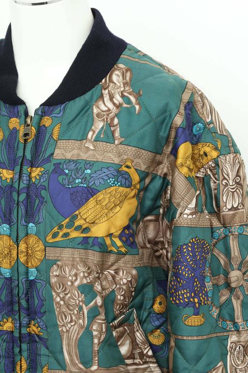 Hermes Reversible Silk Bomber Jacket Unisex 1990's at 1stDibs | hermes ...