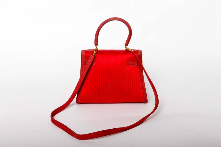 Very Rare Hermes Red Satin and Nubuck Mini Kelly at 1stDibs | hermes ...