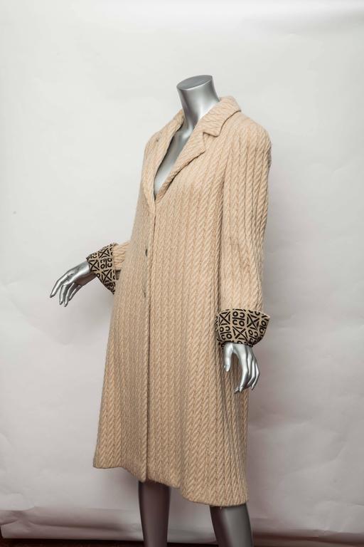 Chanel Haute Couture Wool Coat With Silk Logo Lining at 1stDibs