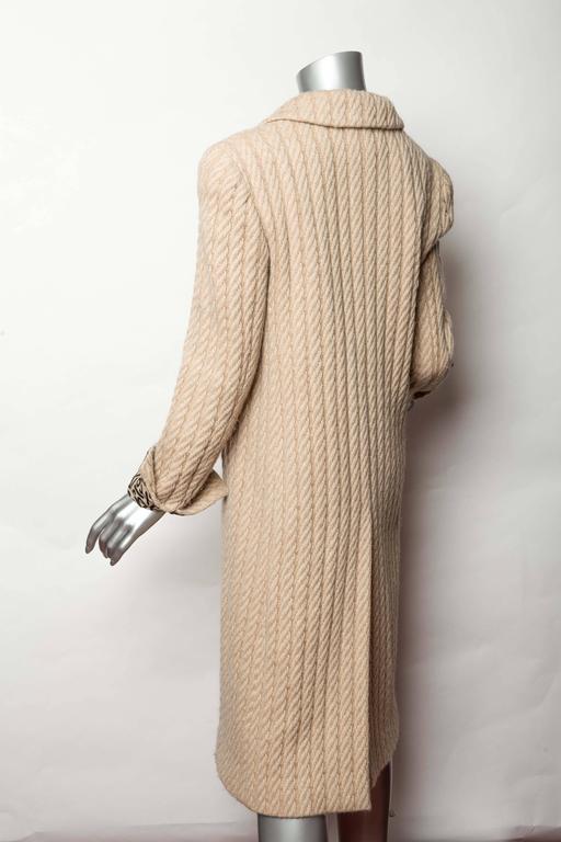 Chanel Haute Couture Wool Coat With Silk Logo Lining at 1stDibs