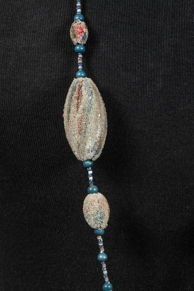 Really exceptional micro glass bead flapper necklace, 1920s For Sale at ...