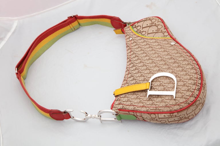 John Galliano for Christian Dior Rasta Collection Saddle Pouchette Bag ...