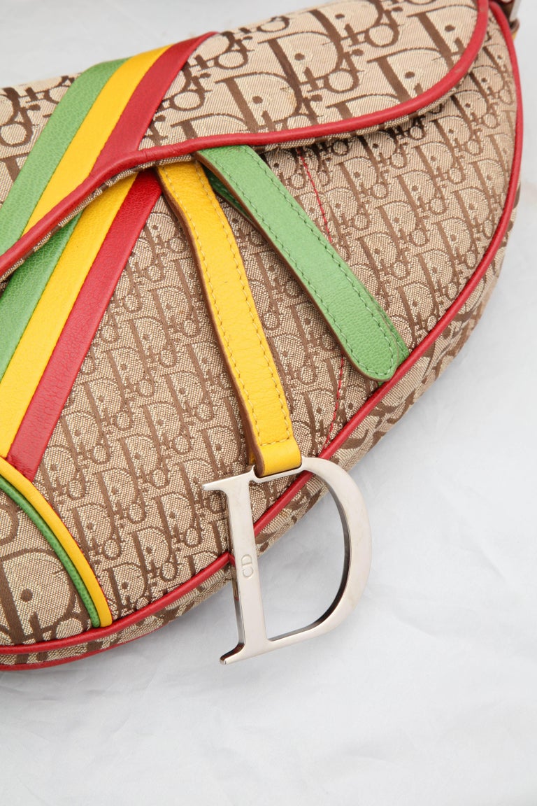 John Galliano for Christian Dior Rasta Collection Saddle Bag at 1stDibs ...