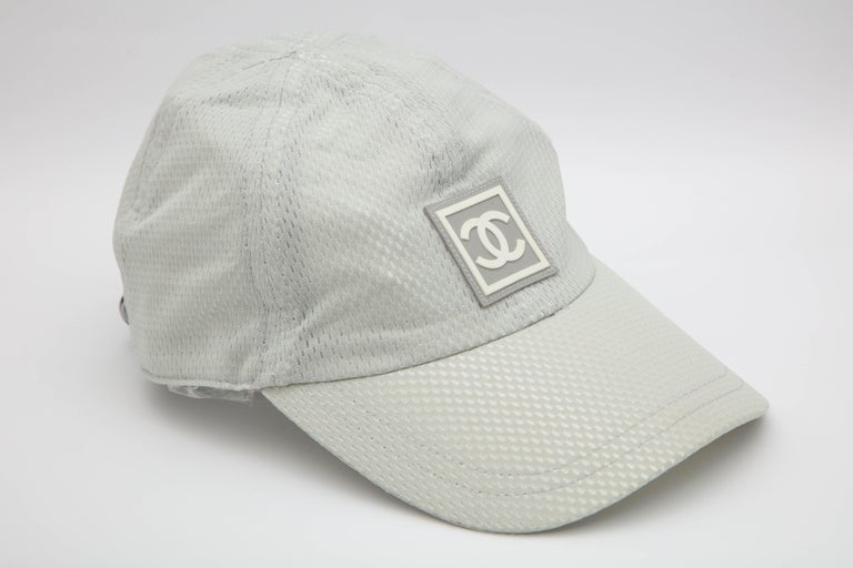 Chanel Sport Rare Gray Cap with CC Logo For Sale at 1stDibs | chanel ...