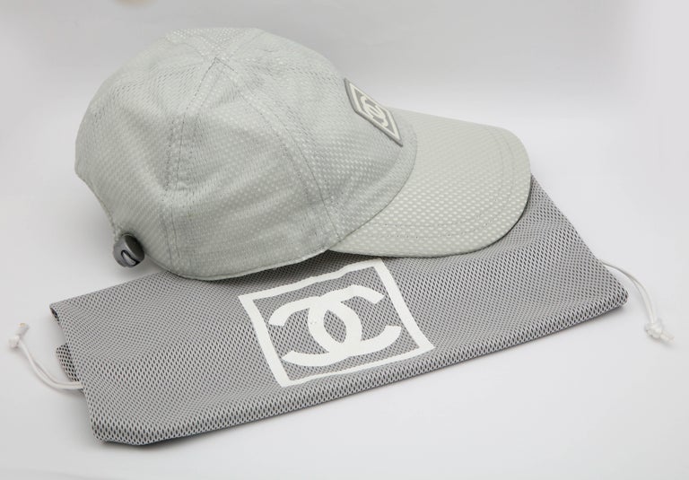 Chanel Sport Rare Gray Cap with CC Logo For Sale at 1stDibs | chanel ...