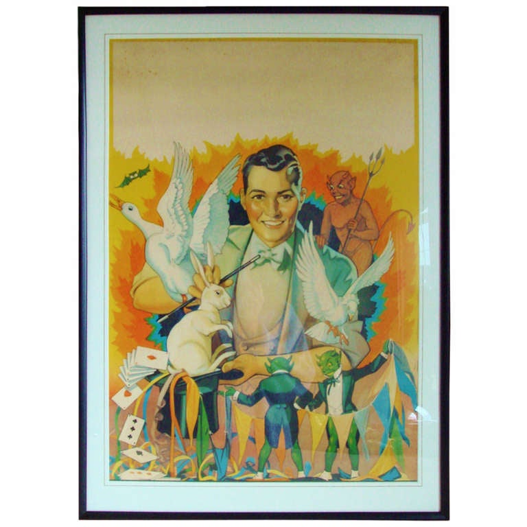 Magic Poster, Kellar the Magician Vintage Original Color Lithograph ...