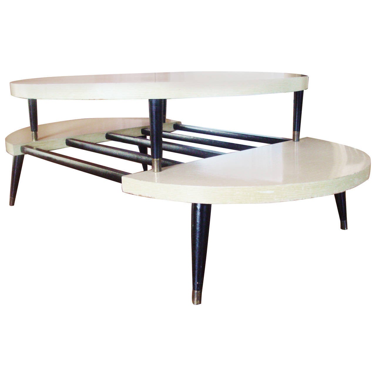 Rare American Mid-Century Modern Two-Tier, Two-Tone Coffee Table at 1stDibs