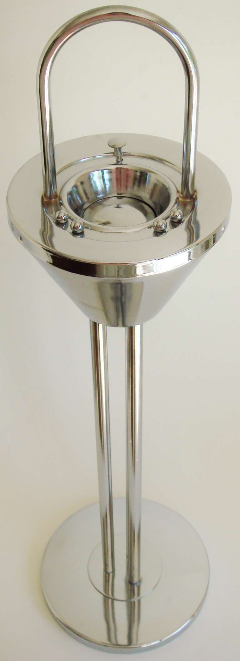 Rare American Art Deco Chrome Smoking Stand by Wolfgang Hoffmann for ...