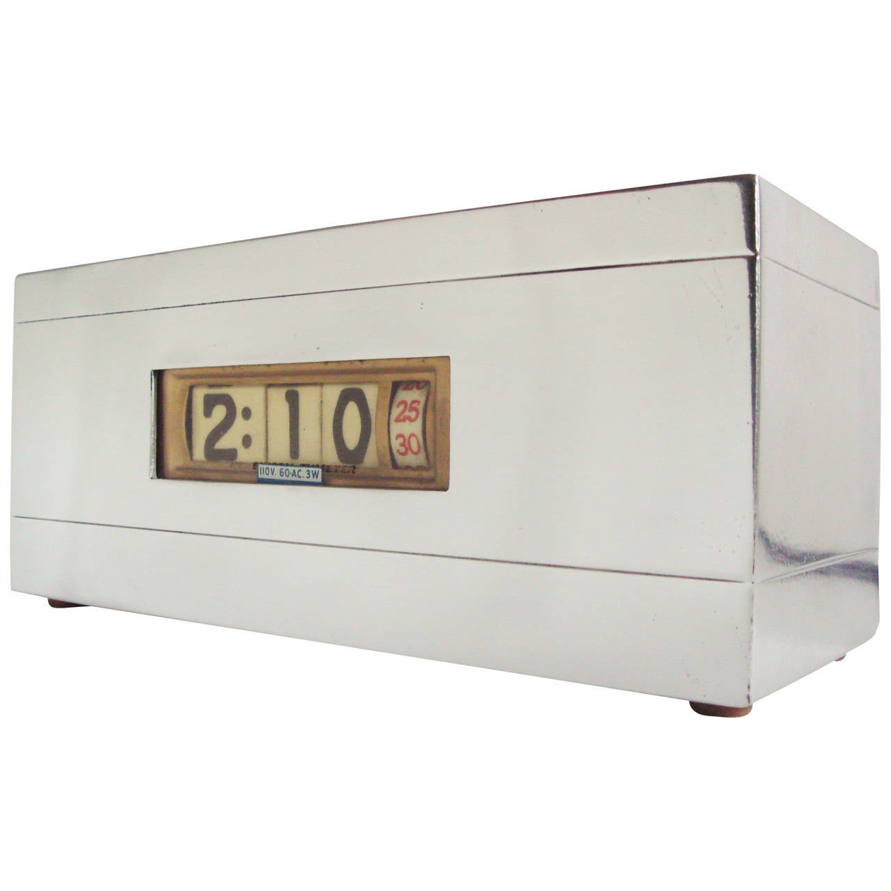 American Art Deco Aluminium Moon Crest Digital Clock by Smith Metal ...