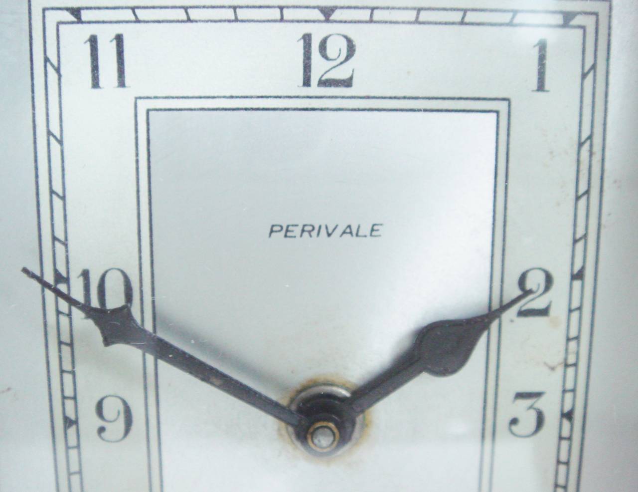English Art Deco Chrome Rectangular Swivel Desk Clock by Perivale. at ...