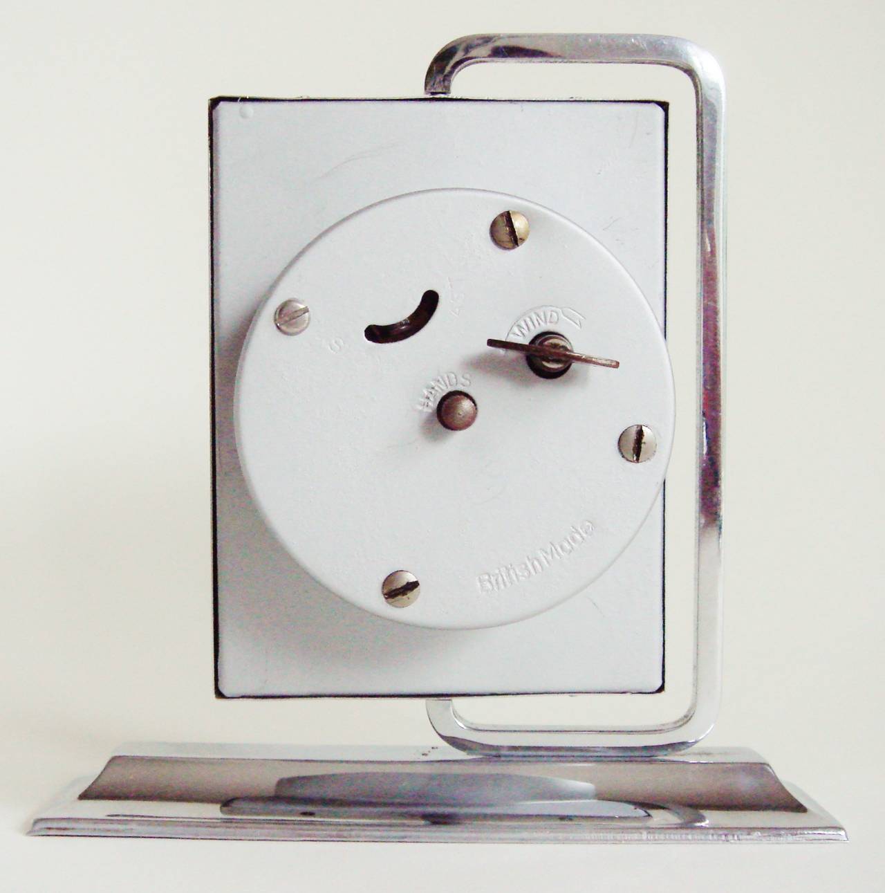 English Art Deco Chrome Rectangular Swivel Desk Clock by Perivale. at ...
