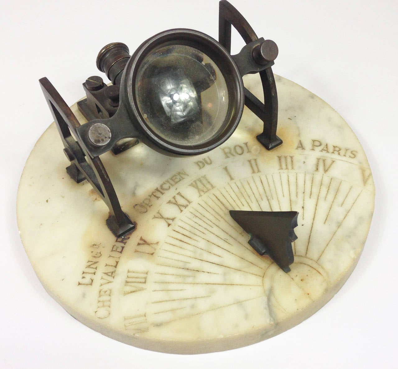 French Bronze and Marble Noon Cannon Sundial For Sale at 1stDibs | noon ...