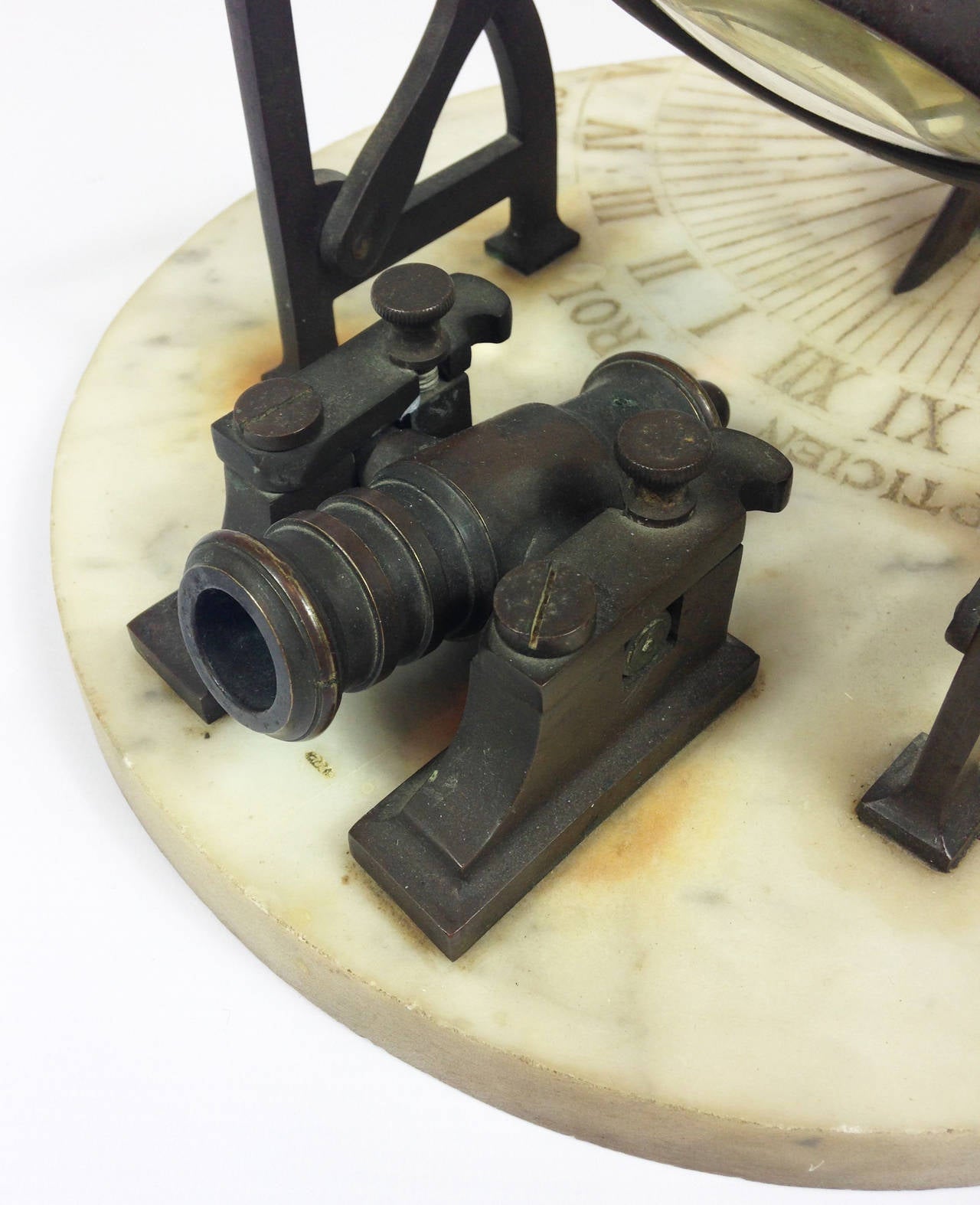 French Bronze and Marble Noon Cannon Sundial For Sale at 1stDibs | noon ...