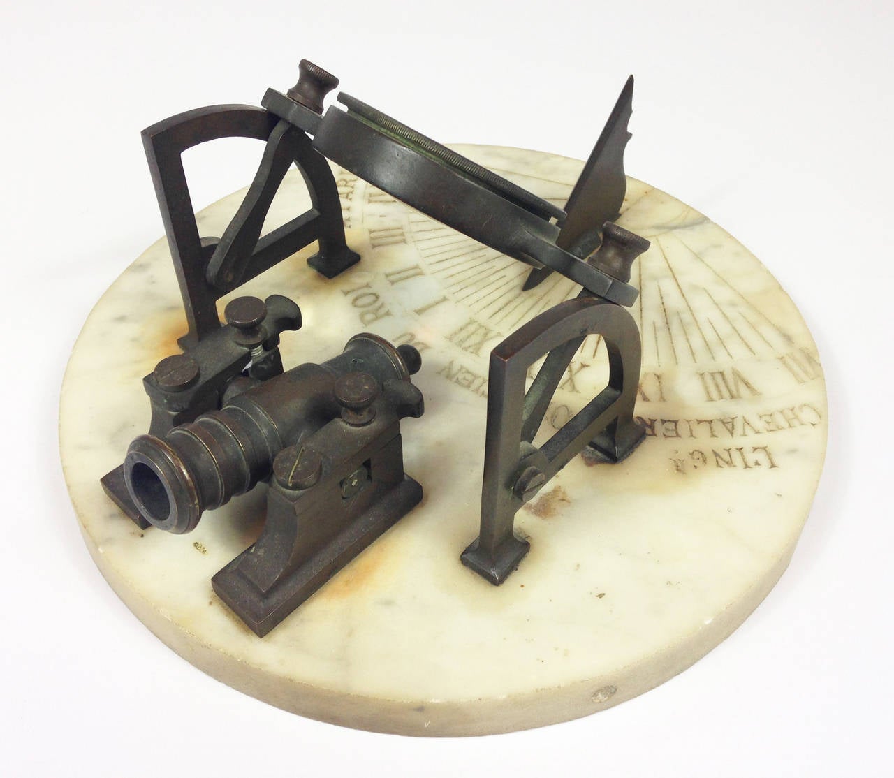 French Bronze and Marble Noon Cannon Sundial For Sale at 1stDibs | noon ...