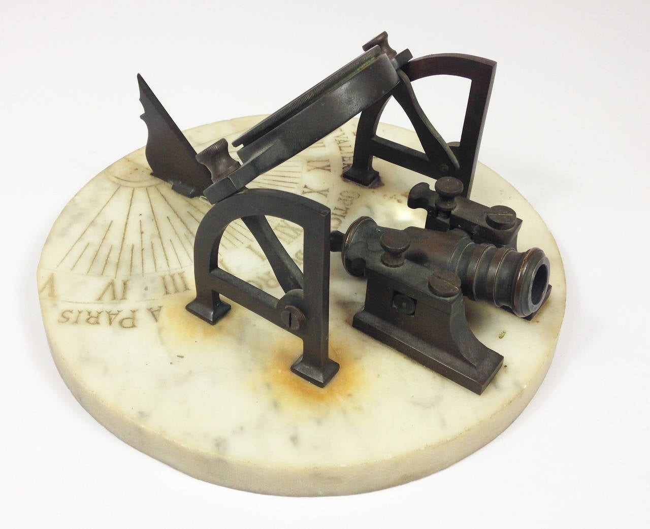 French Bronze and Marble Noon Cannon Sundial For Sale at 1stDibs | noon ...