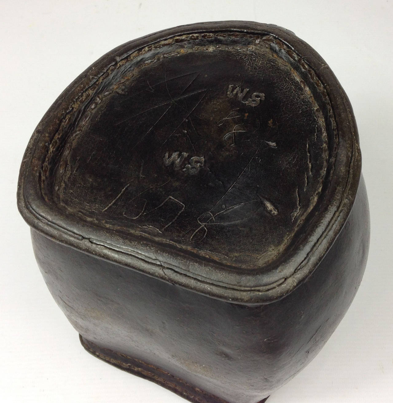 Late 17th / Early 18th Century English Leather Costrel at 1stDibs