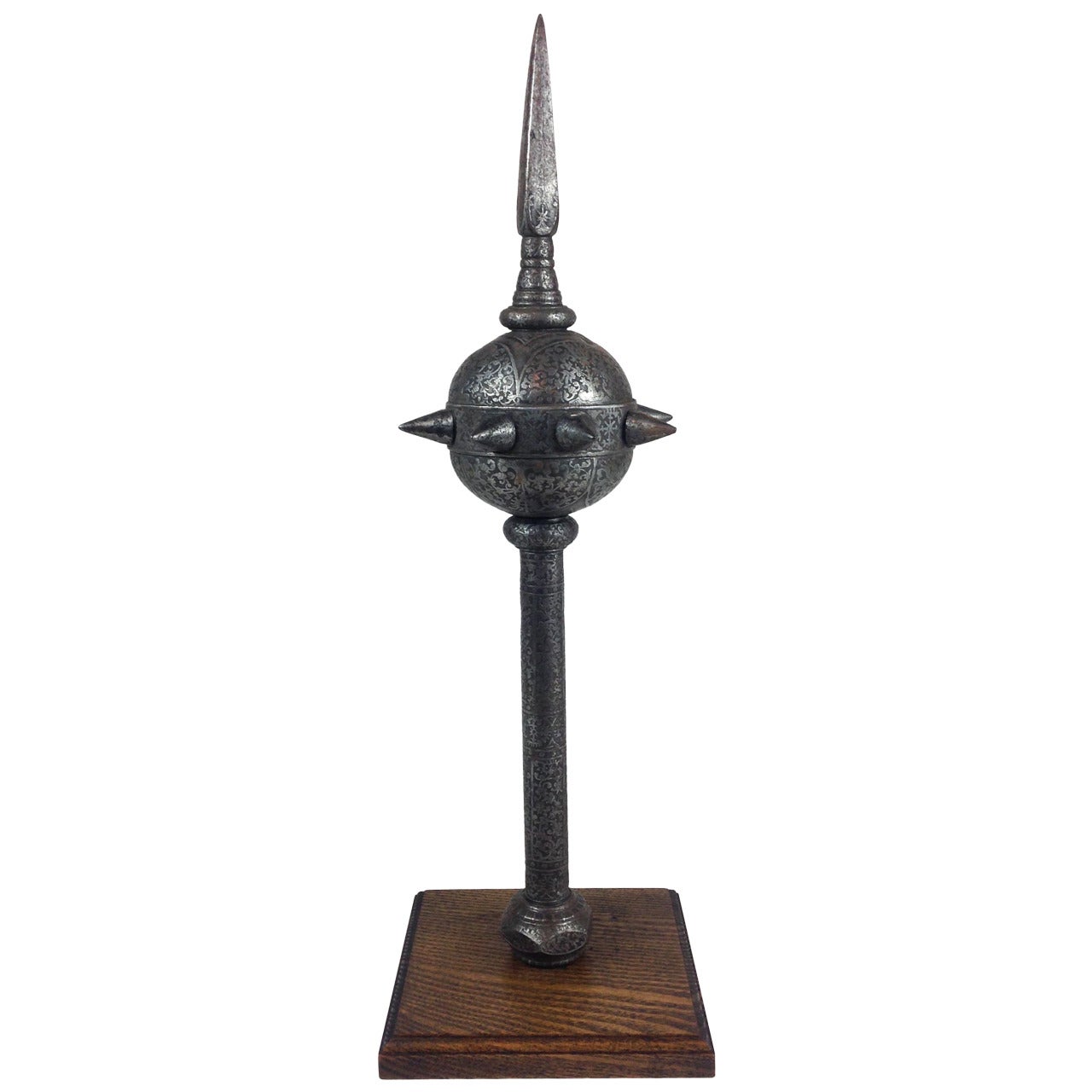 Early 19th Century Spiked Iron Gurz For Sale at 1stDibs