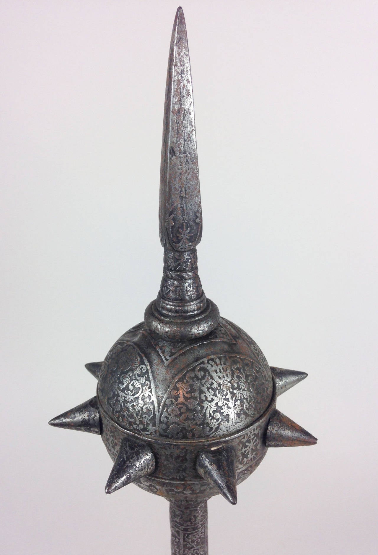 Early 19th Century Spiked Iron Gurz For Sale at 1stDibs
