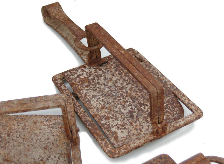 Group of English Victorian Iron Man Traps from a Country Estate at 1stDibs