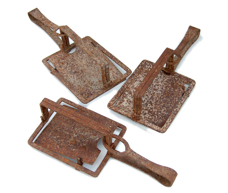 Group of English Victorian Iron Man Traps from a Country Estate at 1stDibs
