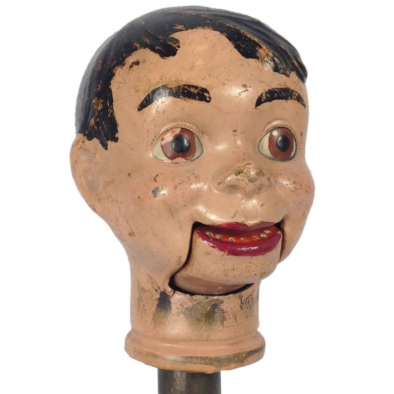 1930s Hand-Painted Ventriloquist Dummy Head at 1stDibs