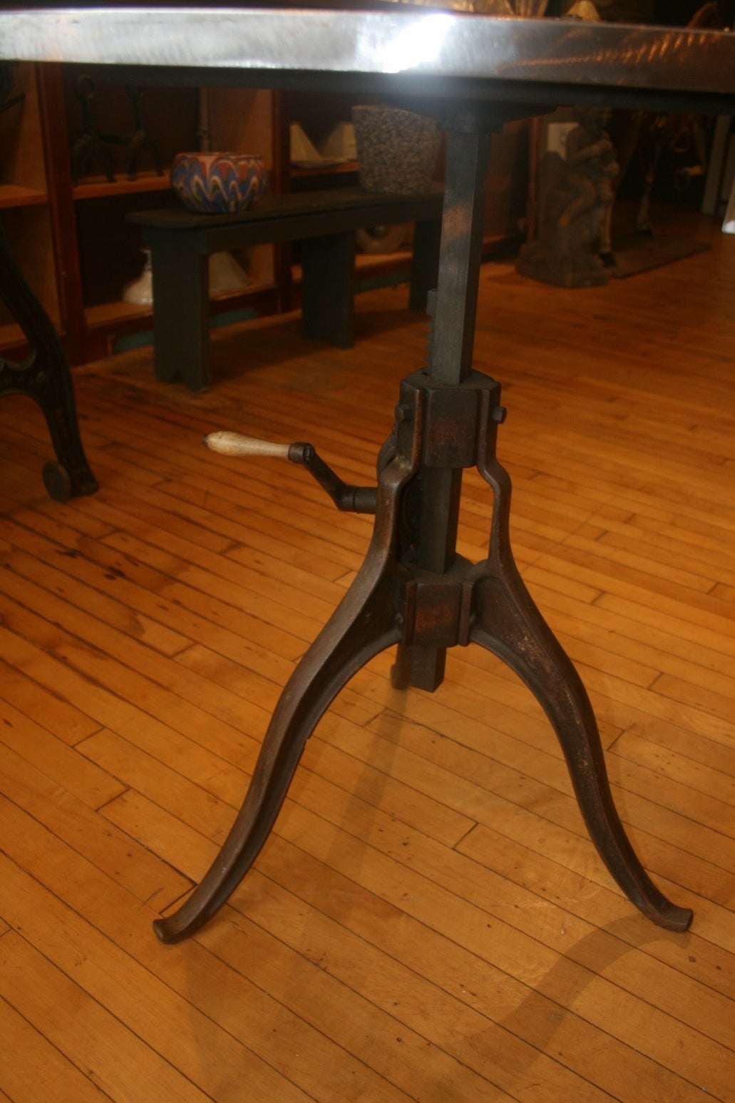 Great 19th Century Industrial Crank Table at 1stDibs